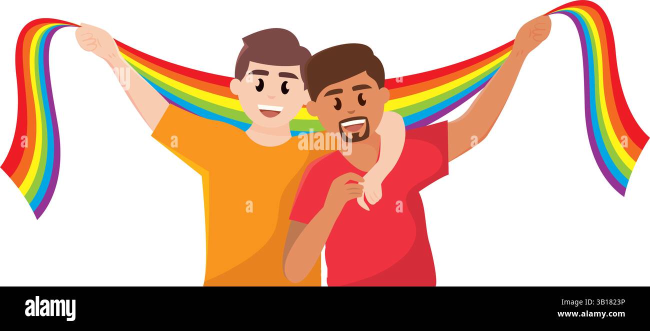 Happy pride couple. Vector illustration Stock Vector Image & Art - Alamy