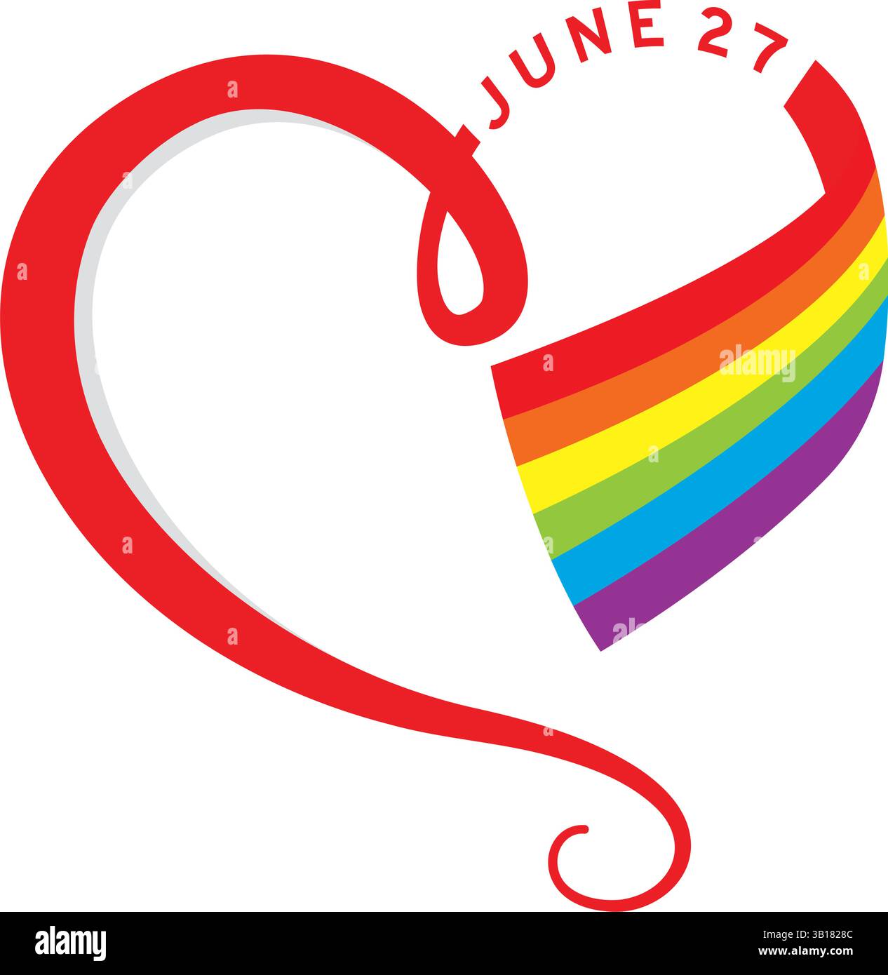 June pride ribbon. Vector illustration Stock Vector Image & Art - Alamy