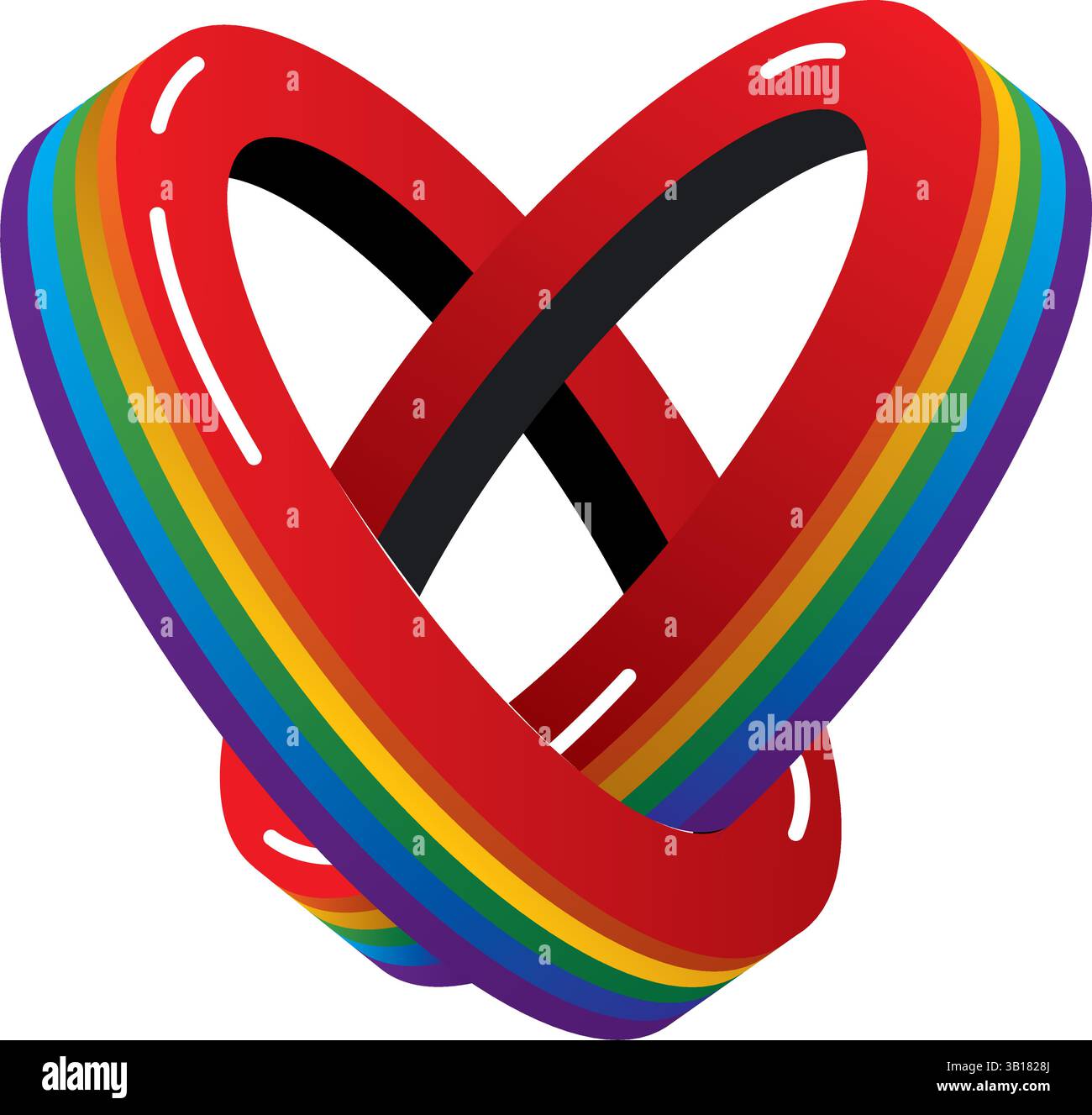 Looped pride heart. Vector illustration Stock Vector Image & Art - Alamy