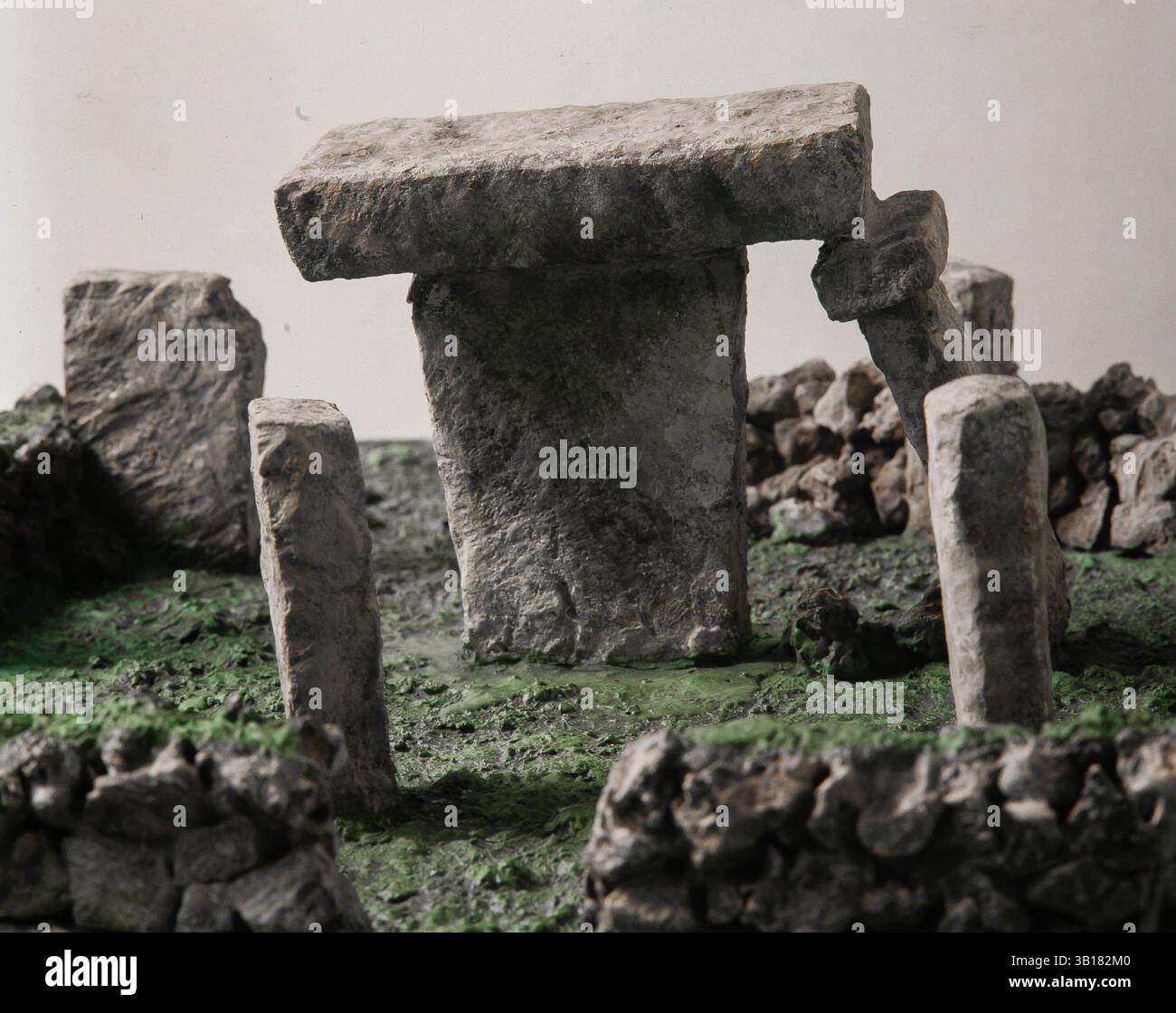 Maqueta de Talatí de Dalt, yacimiento prehistórico de la isla de Menorca. Museu d'Arqueologia de ...