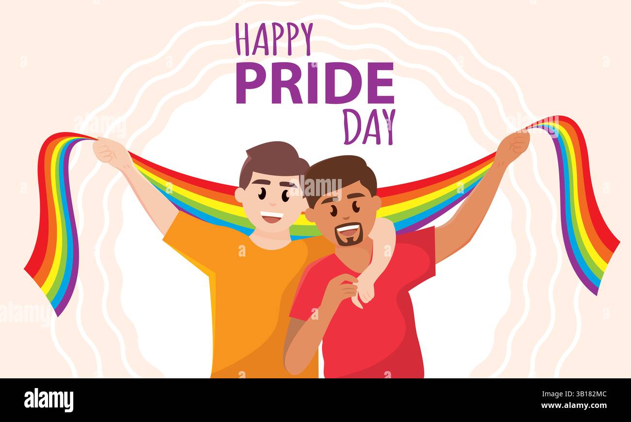 Two men smiling holding Stock Vector Images - Alamy