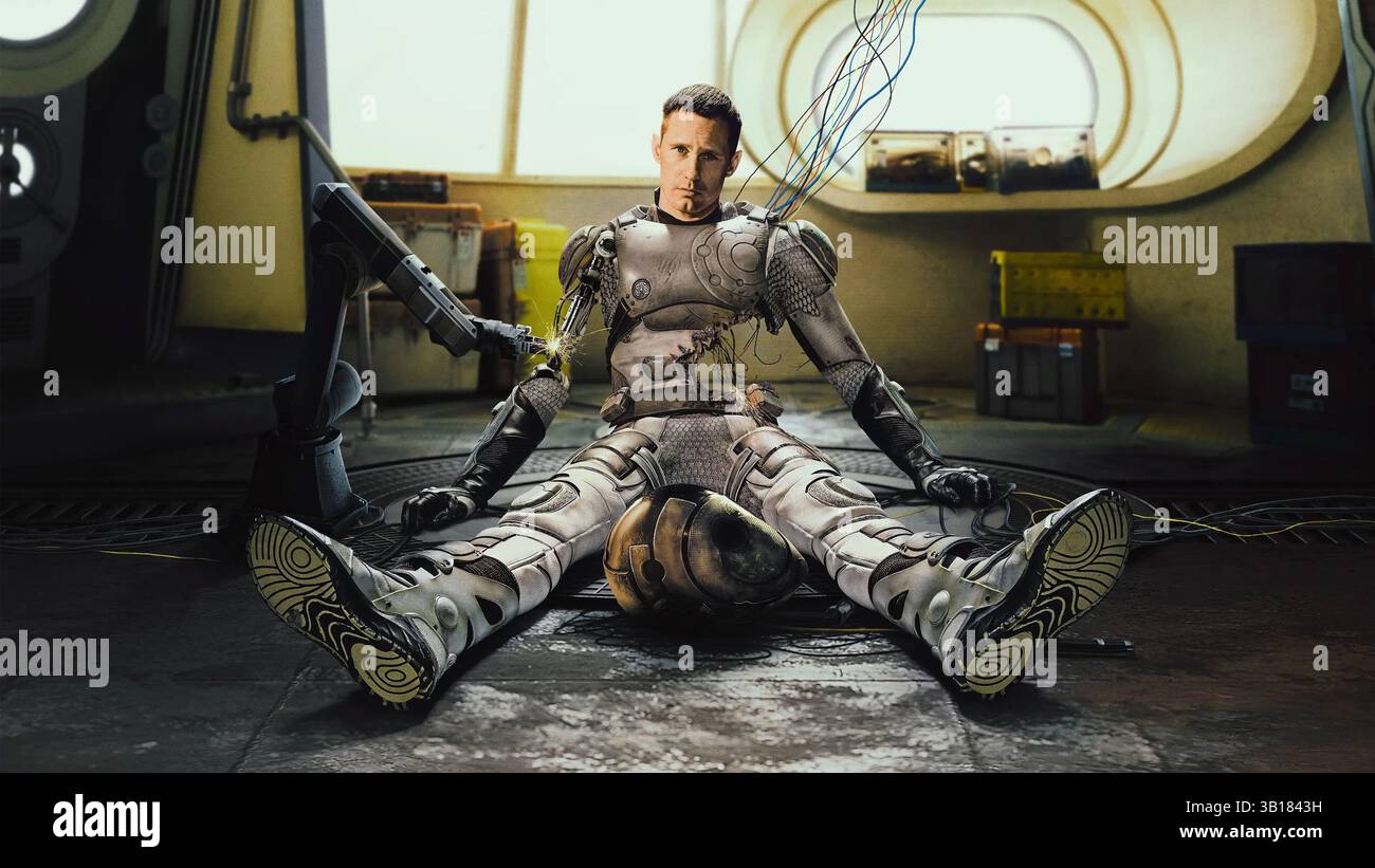 ALEXANDER SKARSGARD in MURDERBOT (2025), directed by PAUL WEITZ, CHRIS ...