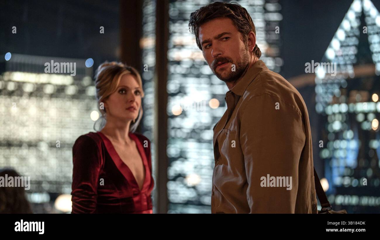 MEGHANN FAHY and BRANDON SKLENAR in DROP (2025), directed by ...