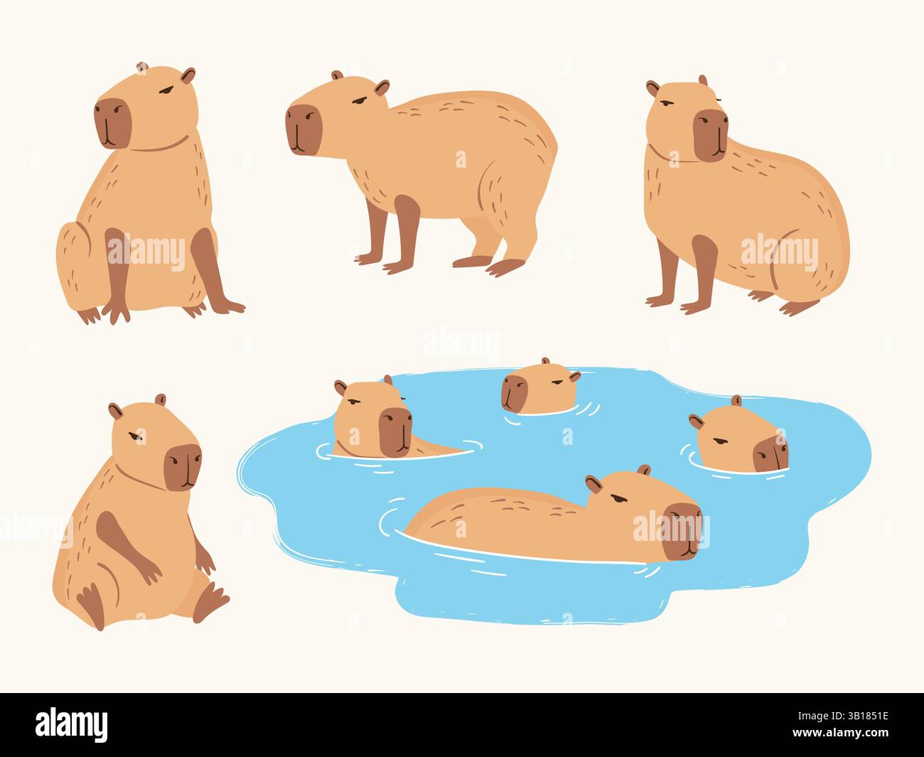 Brown rat swim Stock Vector Images - Alamy