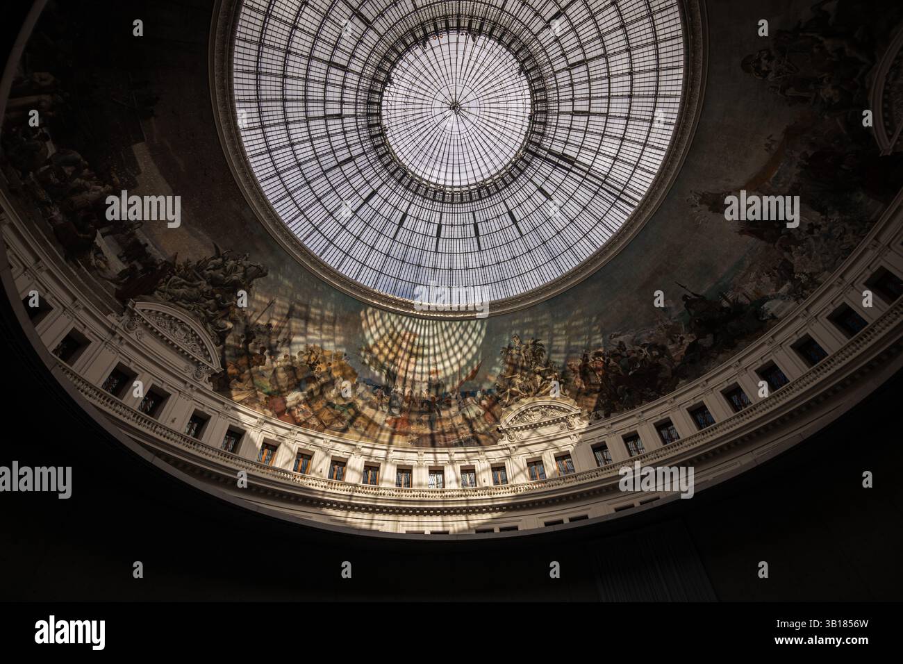 Paris, France. 23rd Apr, 2025. View of the monumental fresco painted on ...