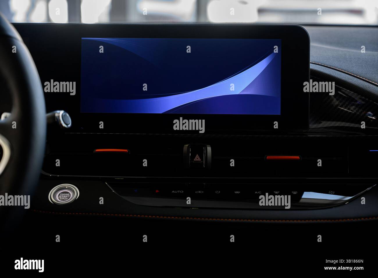 main screen in modern car dashboard. car dashboard screen Stock Photo ...