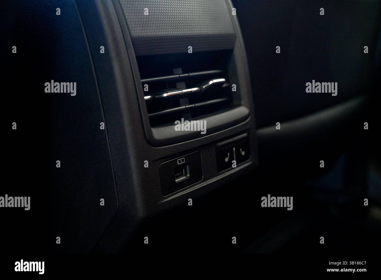 Car air conditioner close-up. Air conditioner flow inside the car ...
