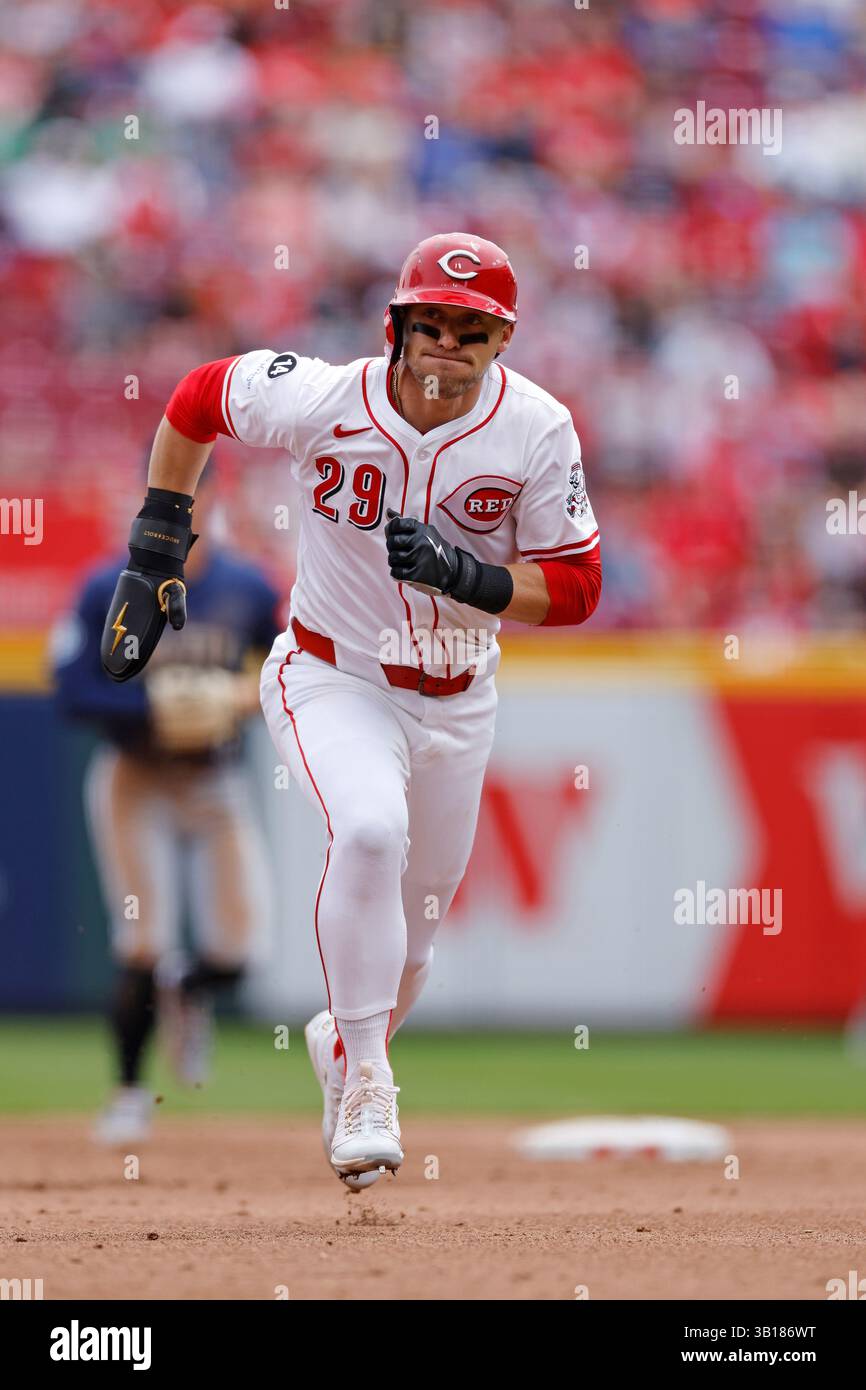 CINCINNATI, OH - APRIL 17: Cincinnati Reds outfielder TJ Friedl (29 ...