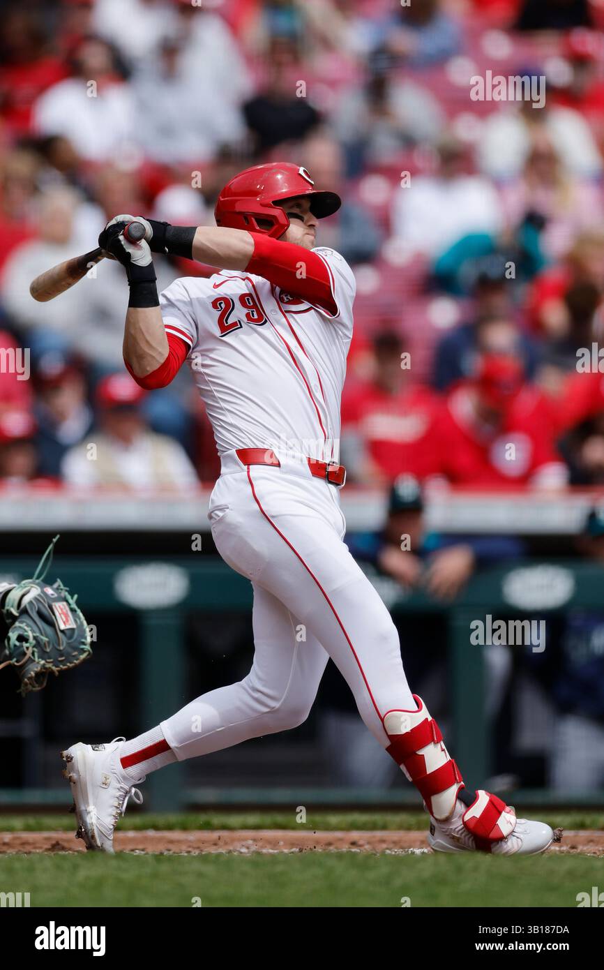 CINCINNATI, OH - APRIL 17: Cincinnati Reds outfielder TJ Friedl (29 ...