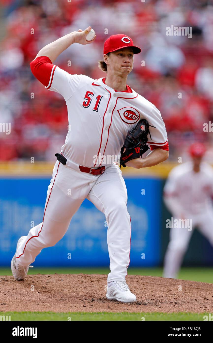 CINCINNATI, OH - APRIL 17: Cincinnati Reds pitcher Brady Singer (51 ...