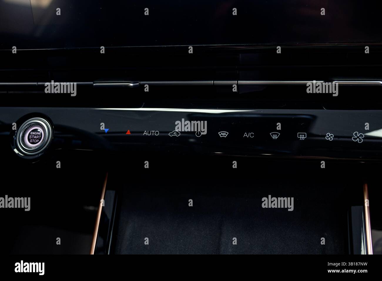 Car air conditioner close-up. Air conditioner flow inside the car ...