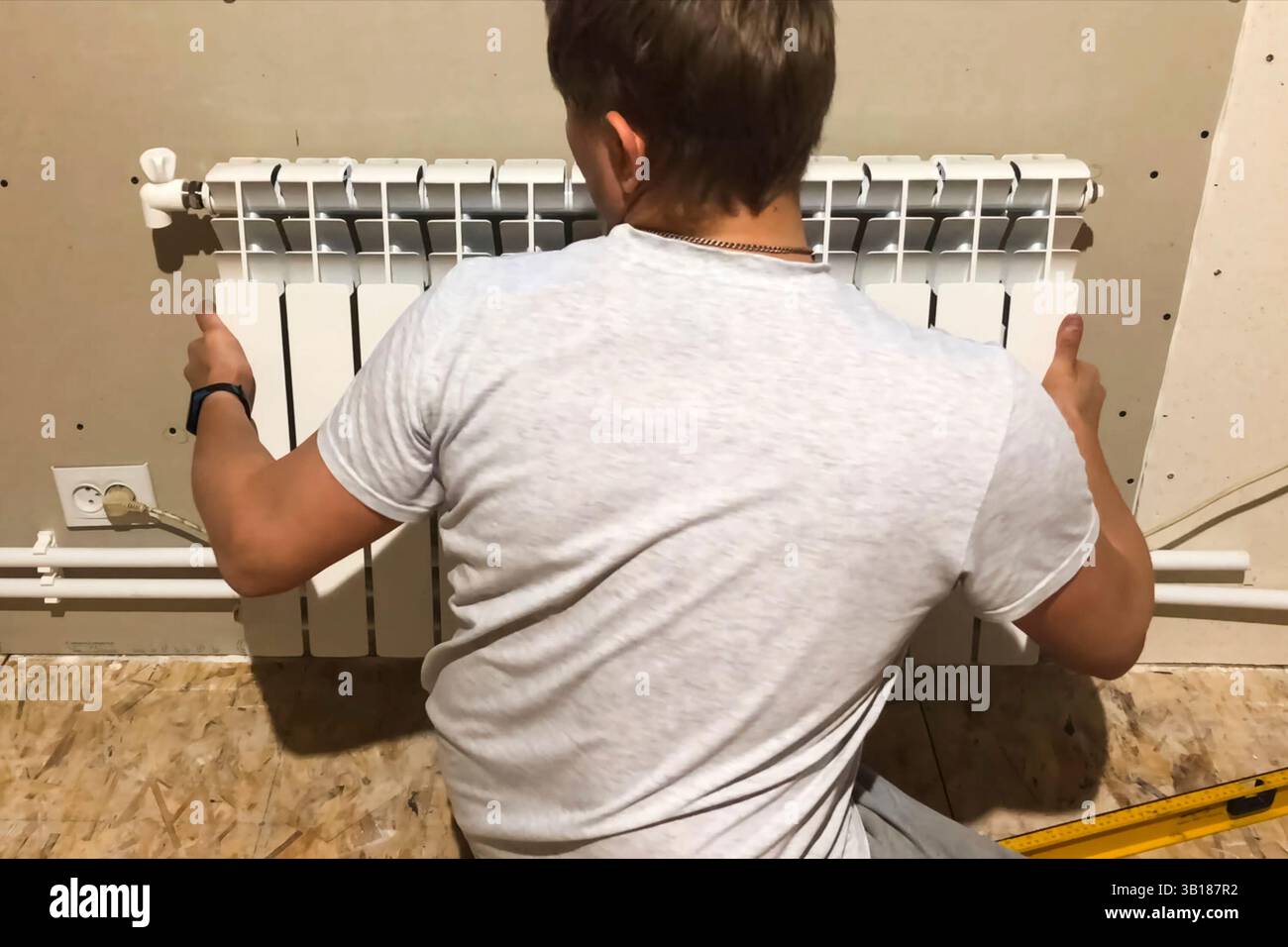 Installation and preparation for installation of heating radiators ...