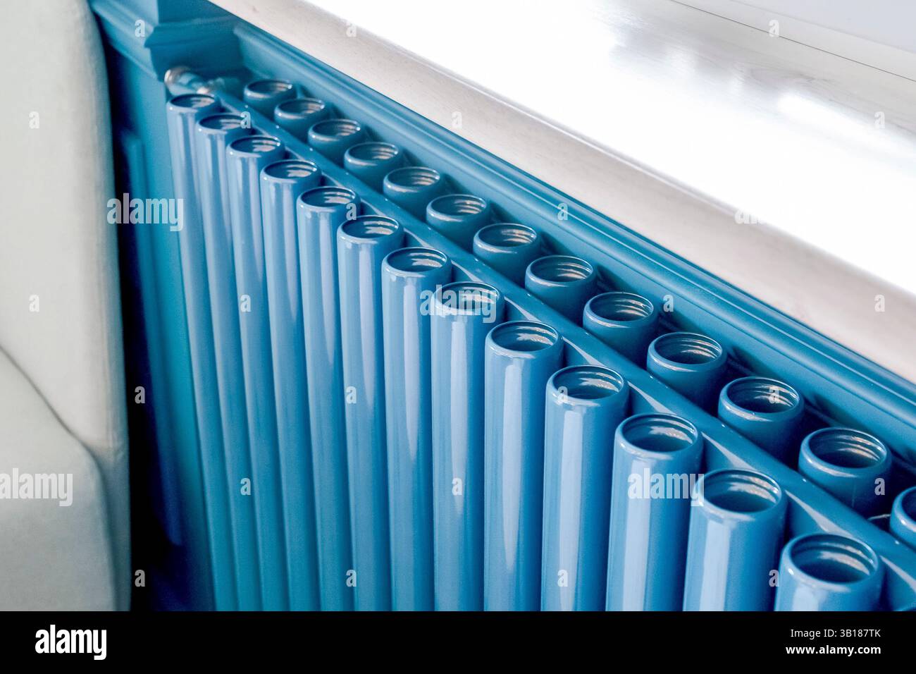 Radiators of the heating system, Radiators with cylindrical tubes Stock ...