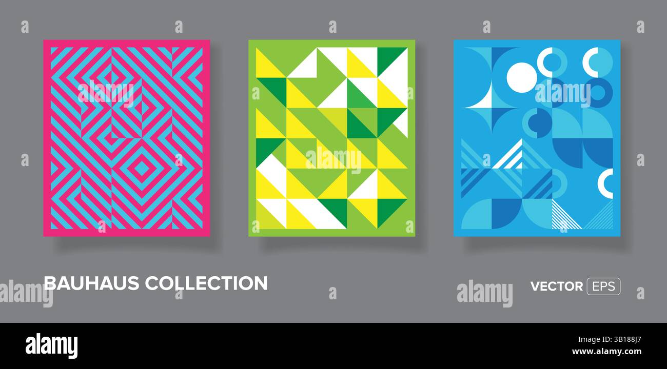 Abstract bauhaus geometric pattern backgrounds minimalist geometric ...