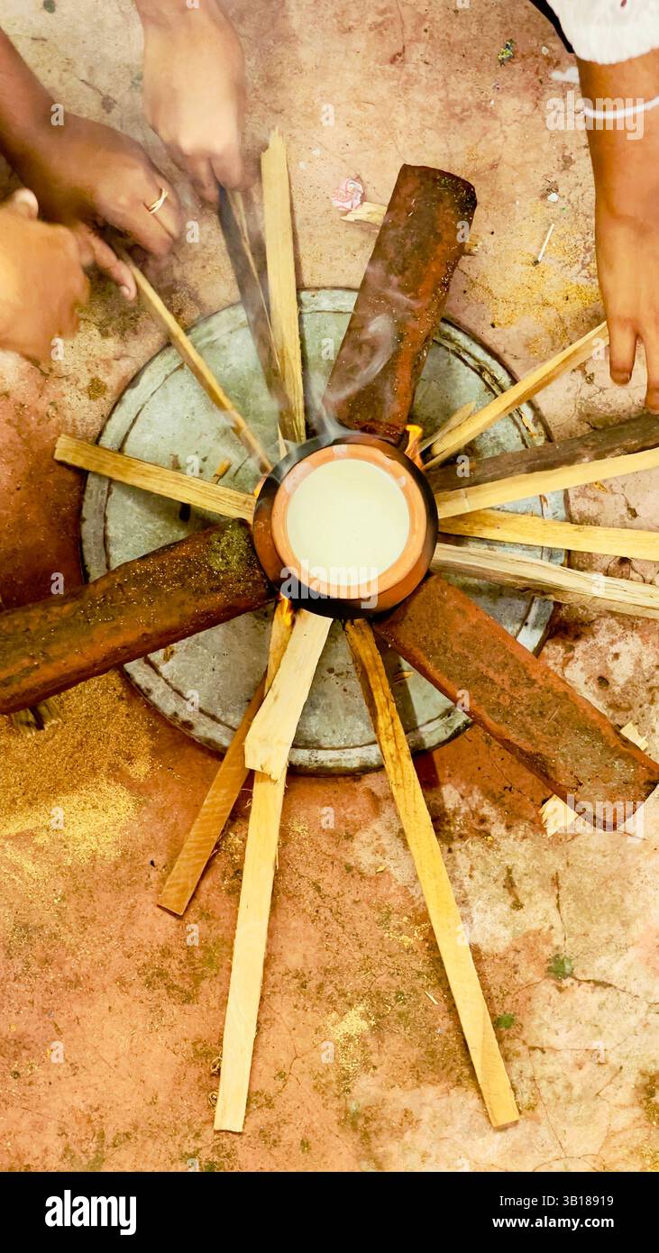 This photo captures the cherished tradition of "kiri ithireema" — the ...