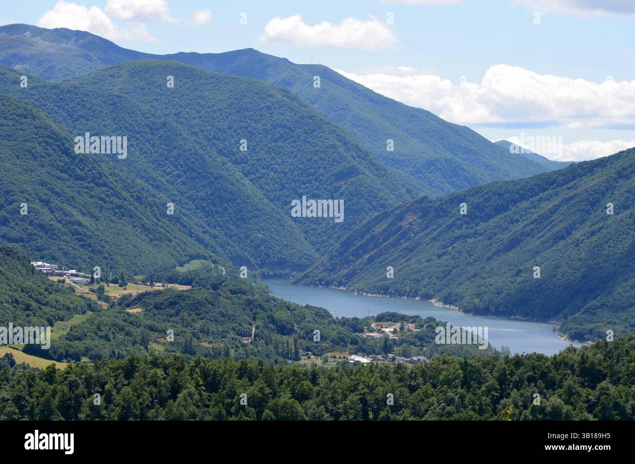 Deciduous forests in the Cantabrian Mountains range (Leon, Northern ...