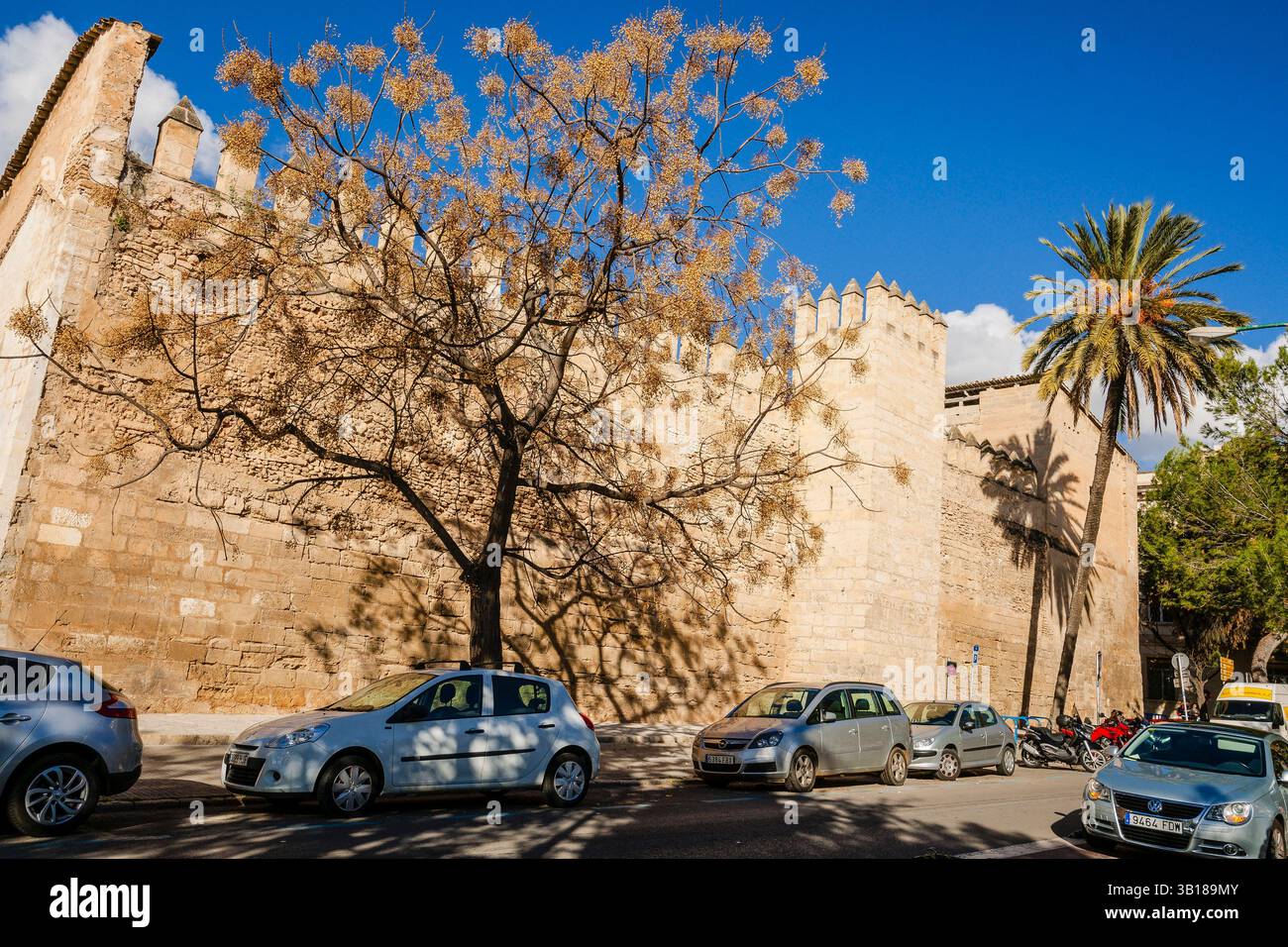 Arab wall, ancient city of Madina Mayurqa, 10th-12th century, Palma ...