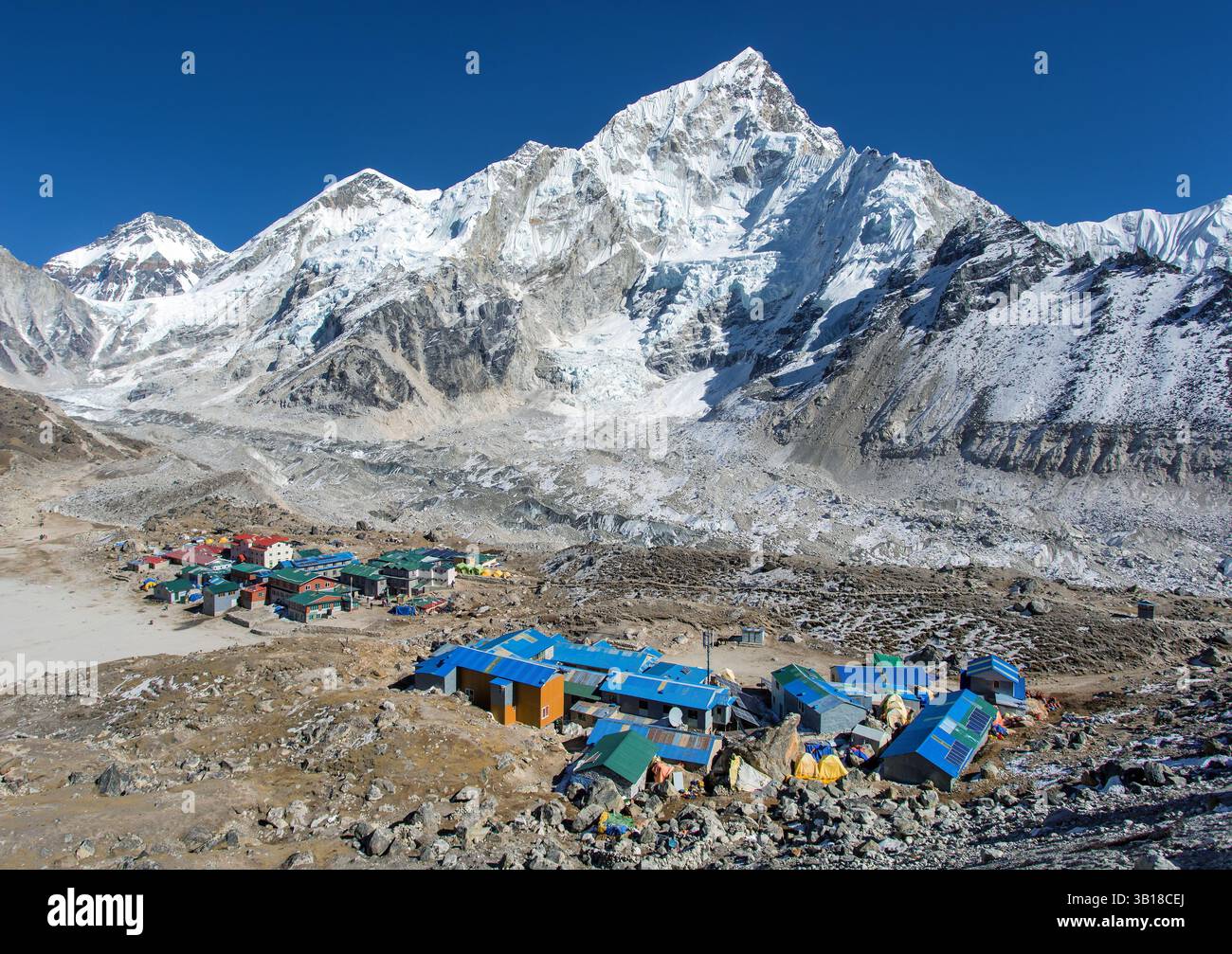 Gorak shep village, village near Mount Everest base camp, Khumbu valley ...