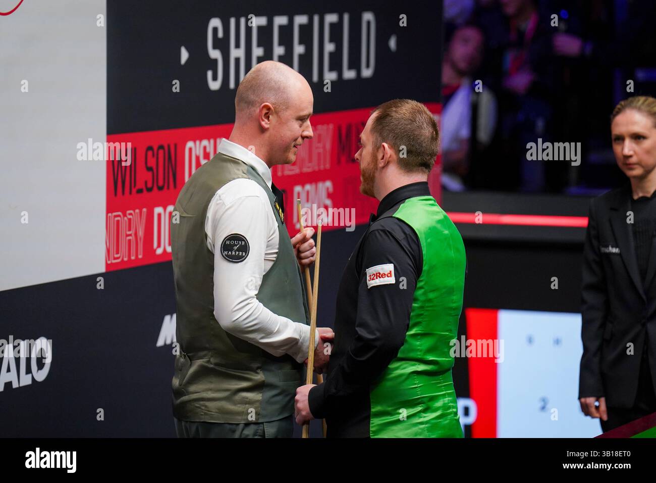 Chris Wakelin of England celebrates his win 13-6 during 2nd Round match ...