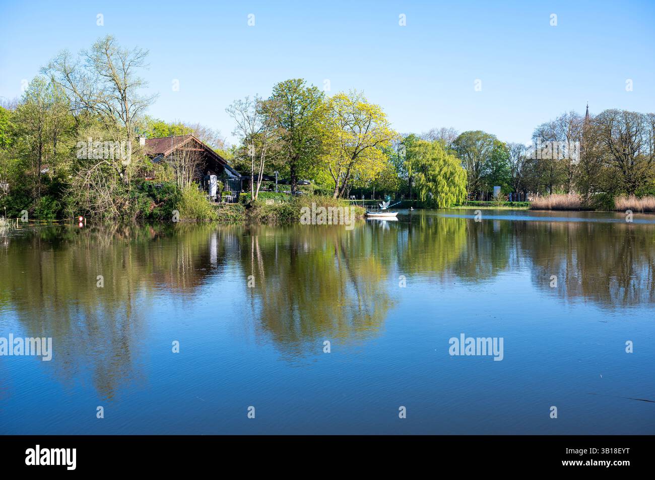 Tree reflections in the historical fortfication canal or Vesten in ...