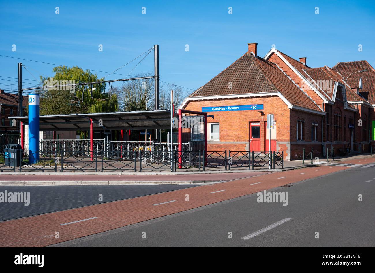 The railway station of the city of Comines - Warneton, Hainaut, Belgium ...