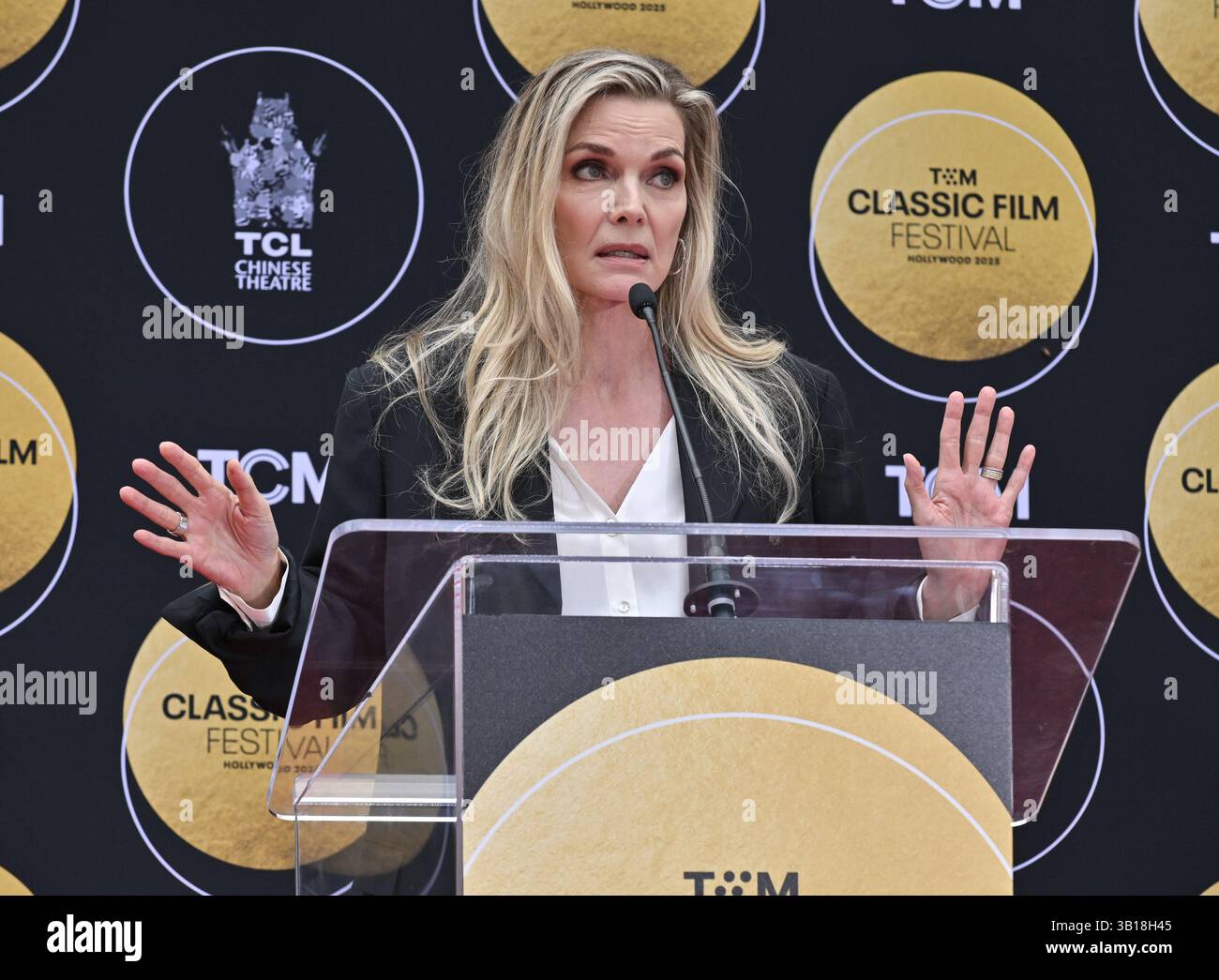 Michelle Pfeiffer at Michelle Pfeiffer’s handprints and footprints ...