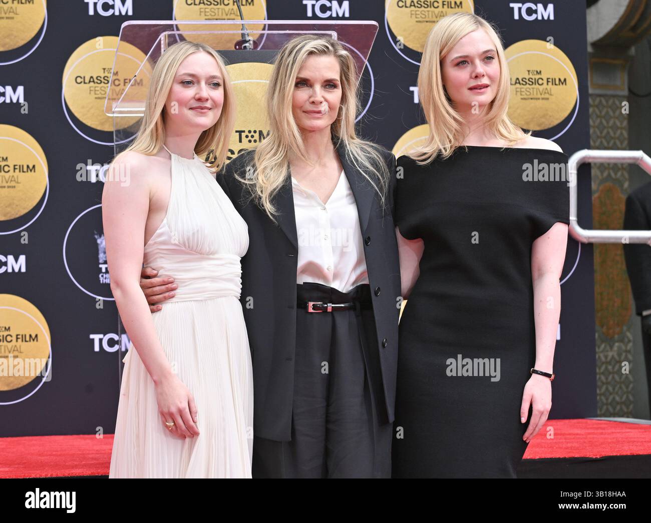 Hollywood, USA. 25th Apr, 2025. Dakota Fanning, Michelle Pfeiffer and ...