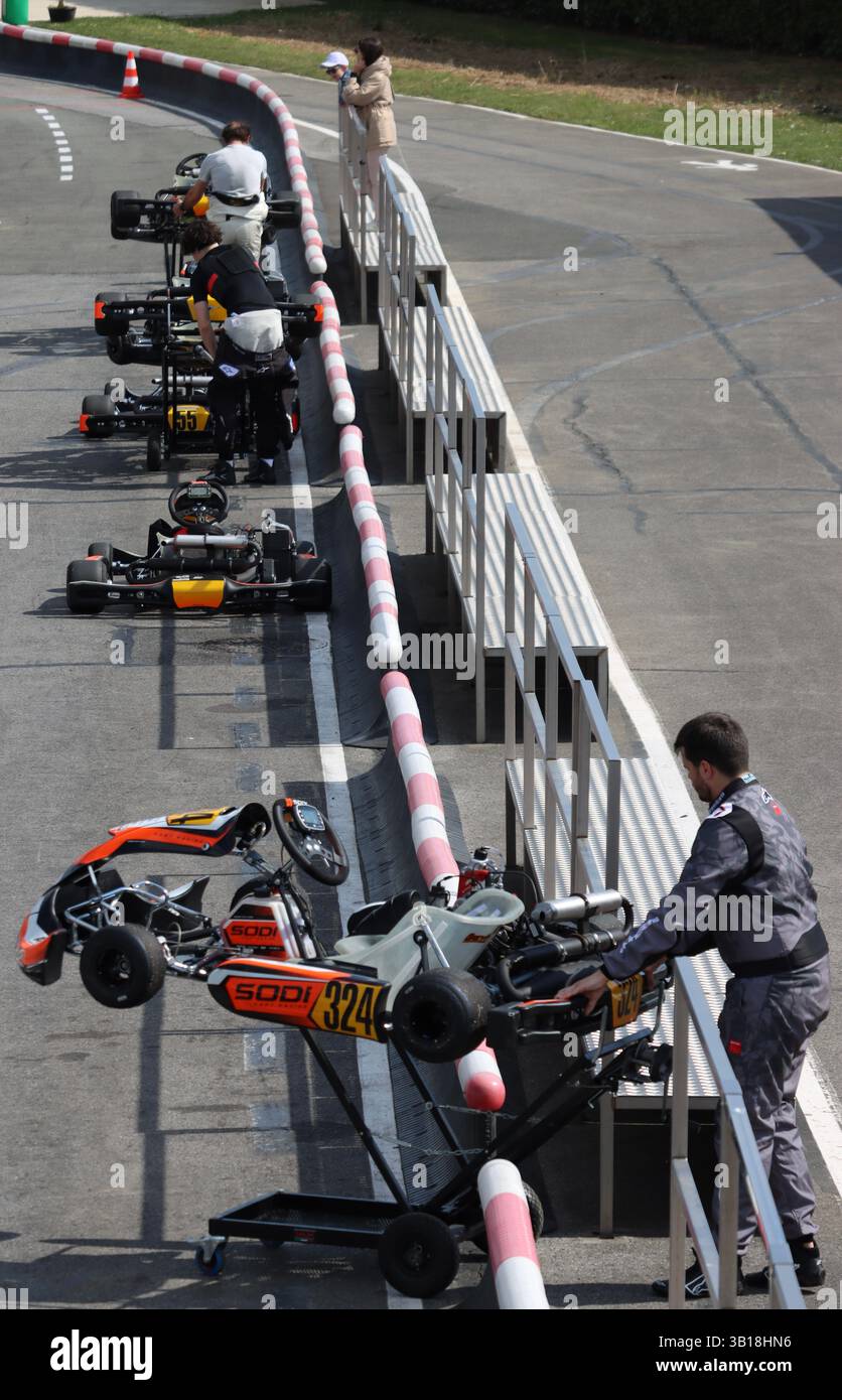 Rotax max Karts with Sodi Sigma chassis at the competition track of RKC ...