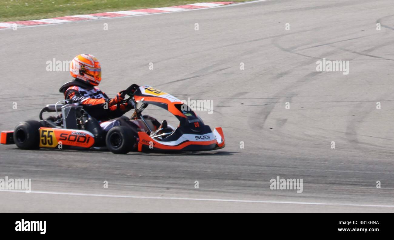 Rotax max Karts with Sodi Sigma chassis at the competition track of RKC ...