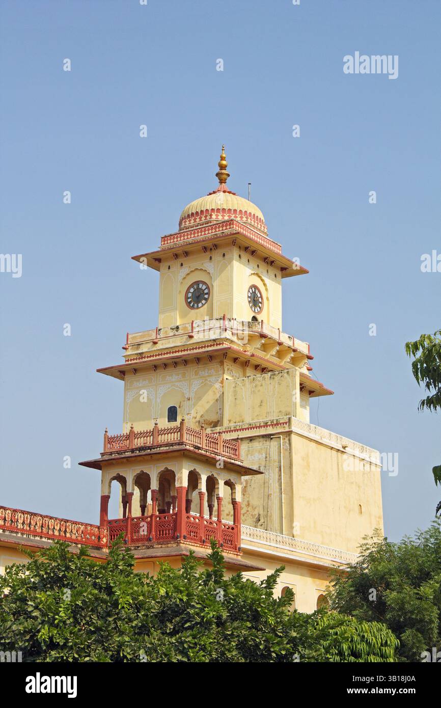 The Clock Tower at City Palace, Jaipur, Rajasthan, India Stock Photo ...