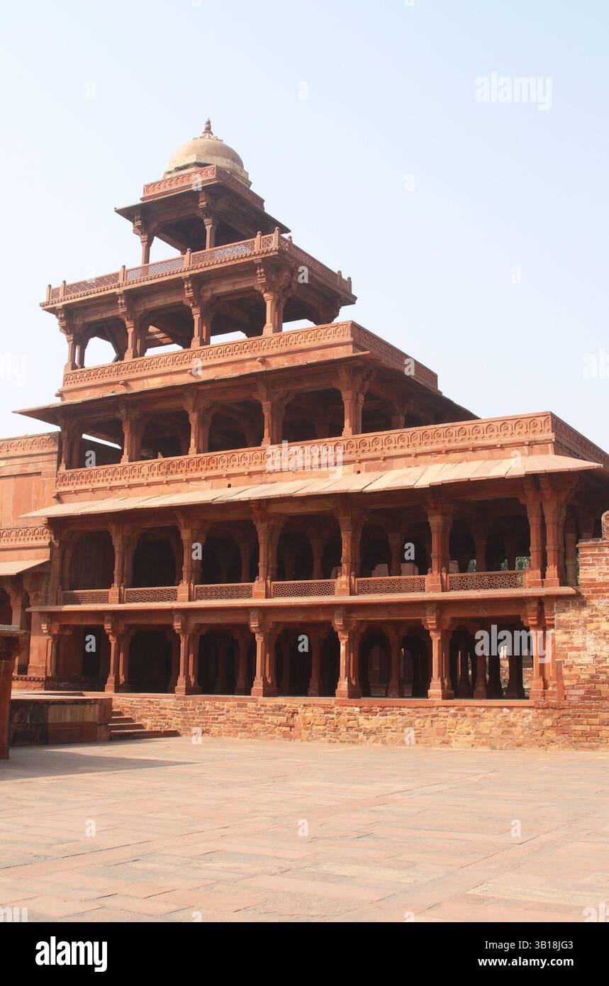 Panch Mahal (Five level Palace) at Fatehpur Sikri, historic town and ...