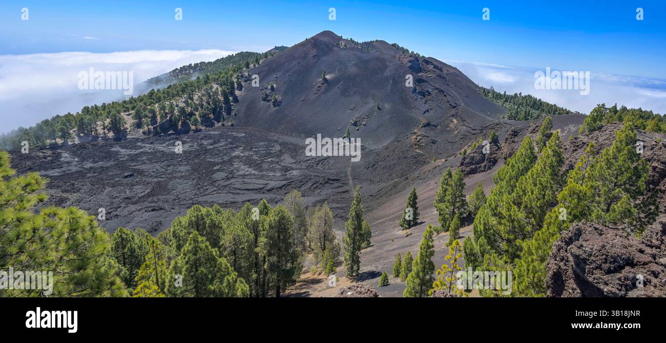 Lavasee Lavas la Malforada am Crater del Duraznero, Höhenrücken ...