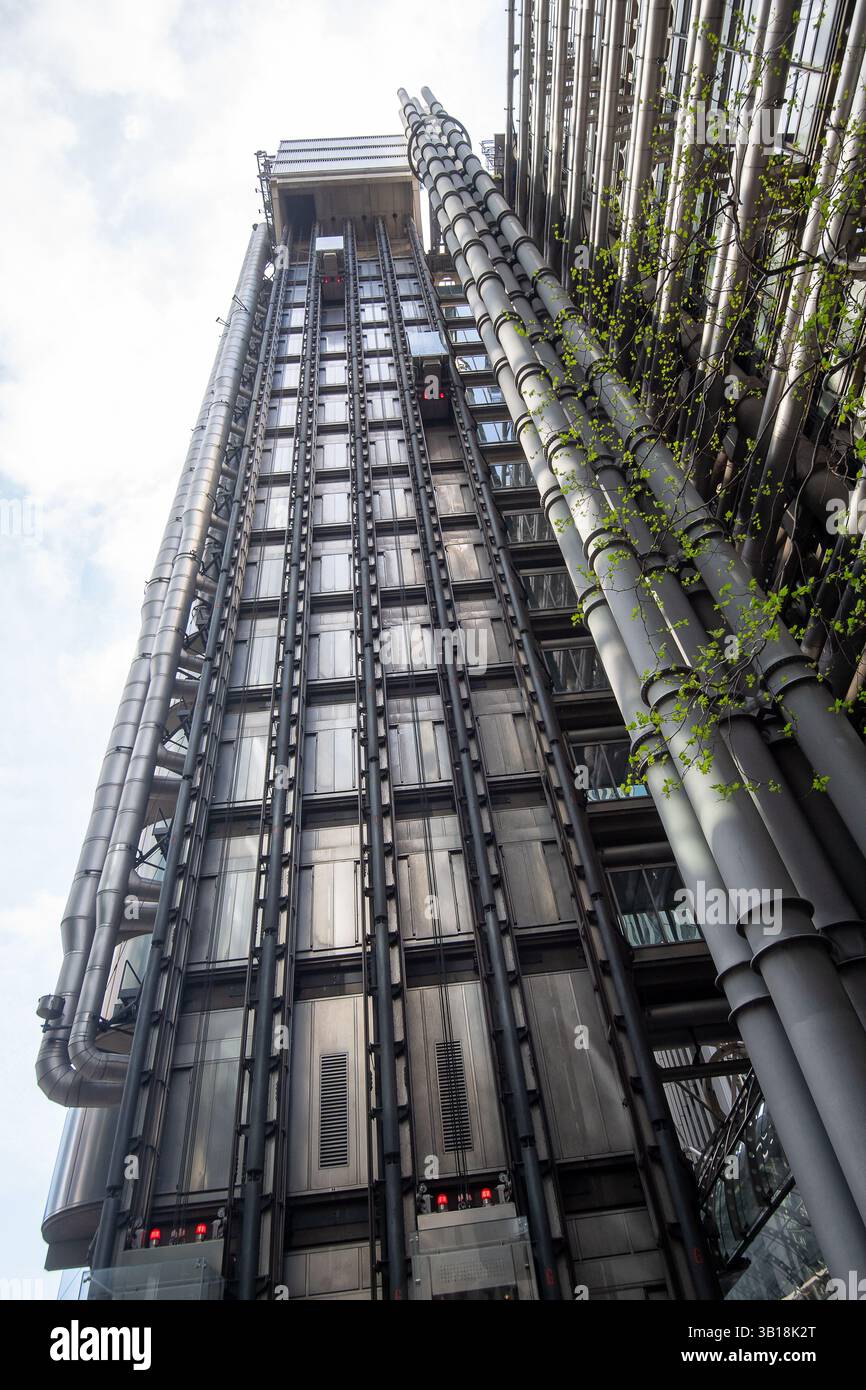 City of London, UK. 24th April, 2025. The iconic Lloyd's building in ...