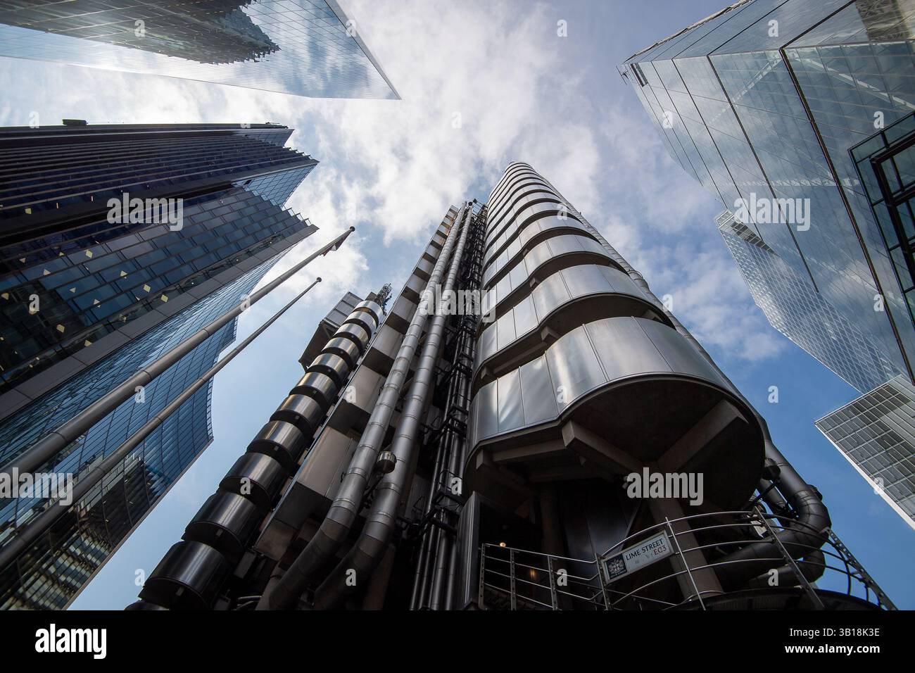 City of London, UK. 24th April, 2025. The iconic Lloyd's building in ...