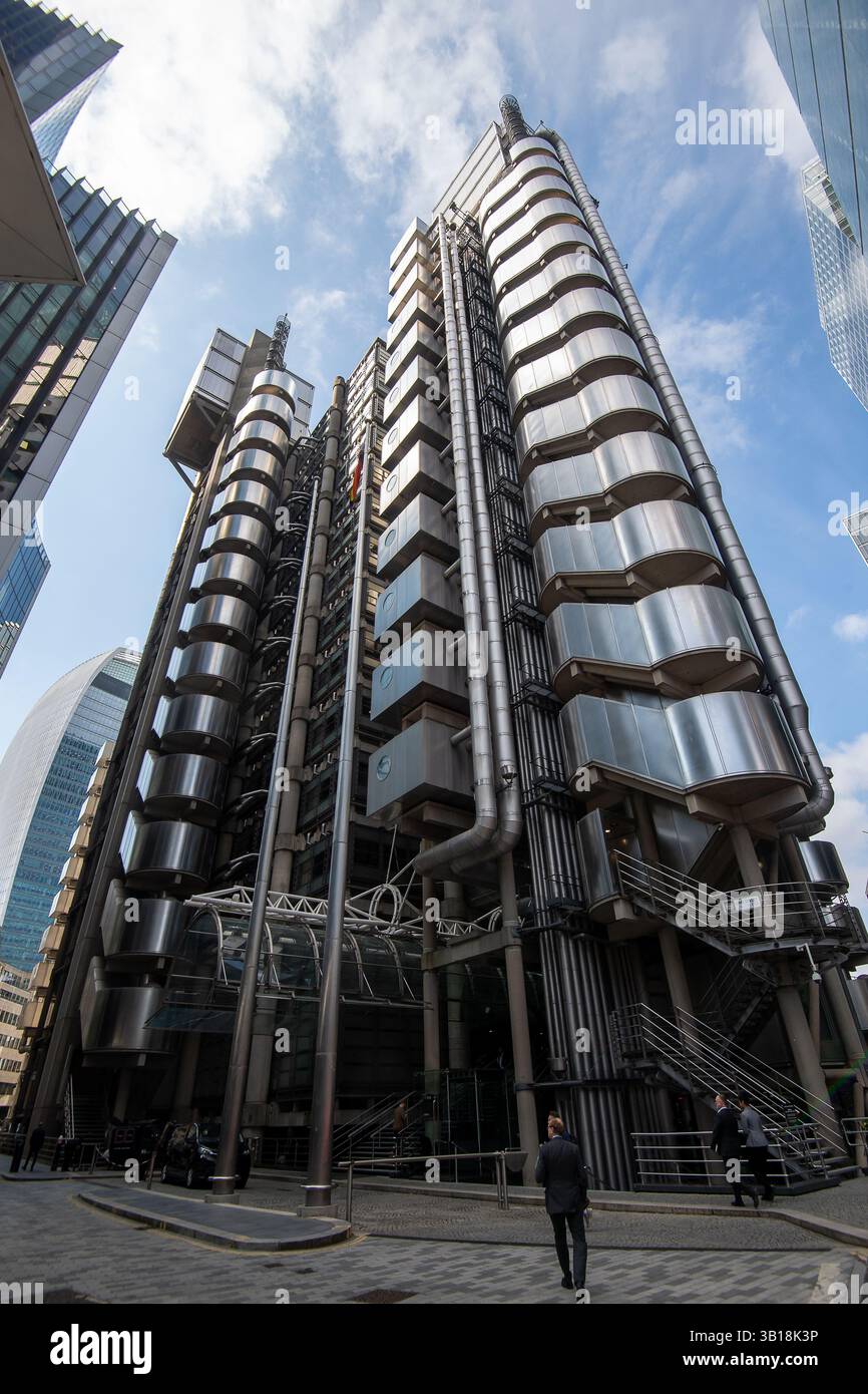 City of London, UK. 24th April, 2025. The iconic Lloyd's building in ...