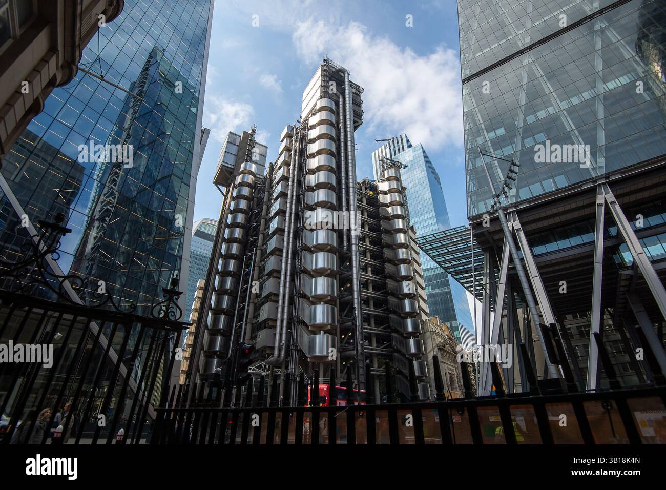City of London, UK. 24th April, 2025. The iconic Lloyd's building (M ...