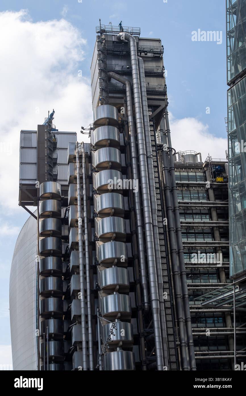 City of London, UK. 24th April, 2025. The iconic Lloyd's building in ...