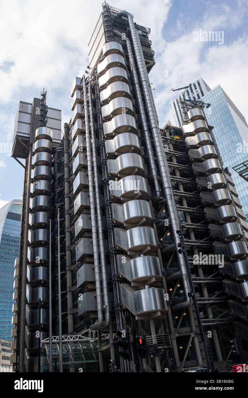 City of London, UK. 24th April, 2025. The iconic Lloyd's building in ...