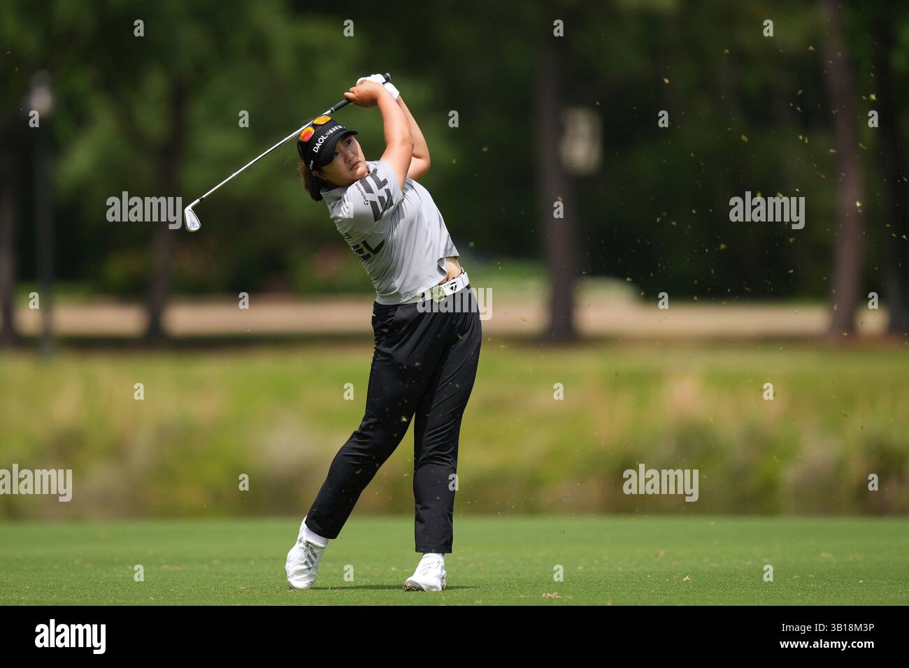 Haeran Ryu, of South Korea, hits on the tenth hole during the second ...