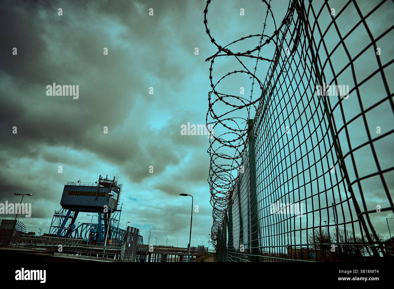 The closed down Roro ferry terminal at Fleetwood Stock Photo - Alamy
