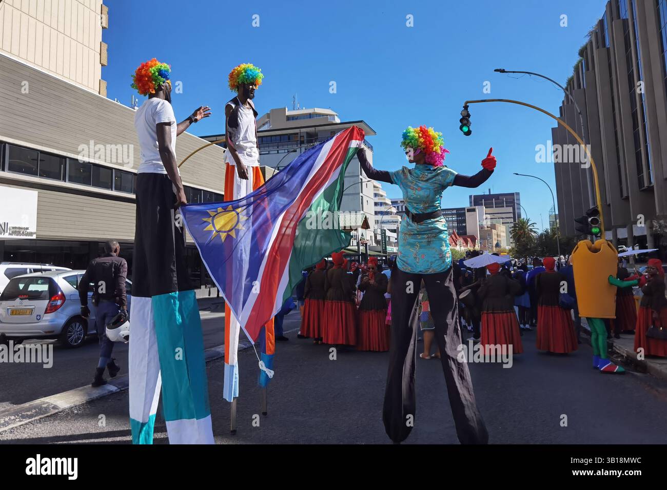 Windhoek, Namibia. 25th Apr, 2025. People attend the annual /Ae //Gams ...