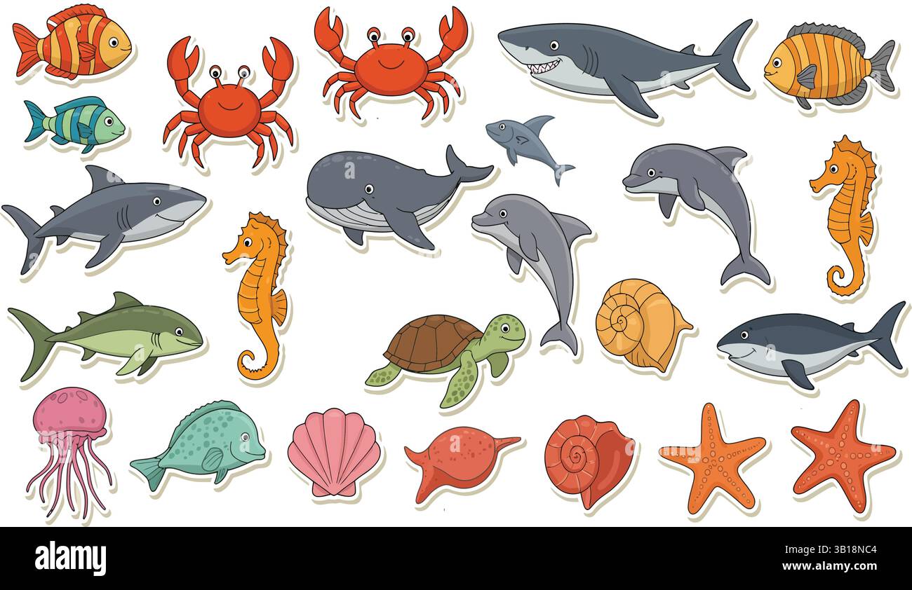 Ocean themed stickers hi-res stock photography and images - Alamy