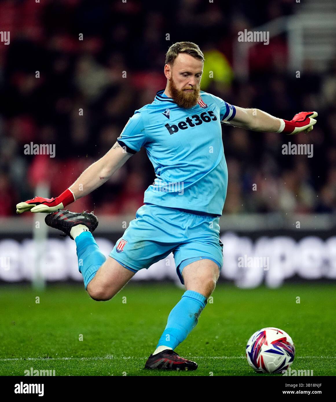 Stoke City goalkeeper Viktor Johansson during the Sky Bet Championship ...