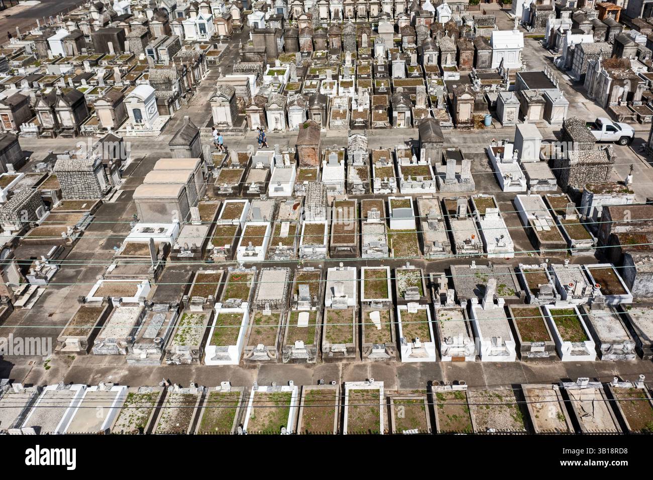New Orleans, Louisiana - An aerial view of St. Joseph Cemetery #1 ...