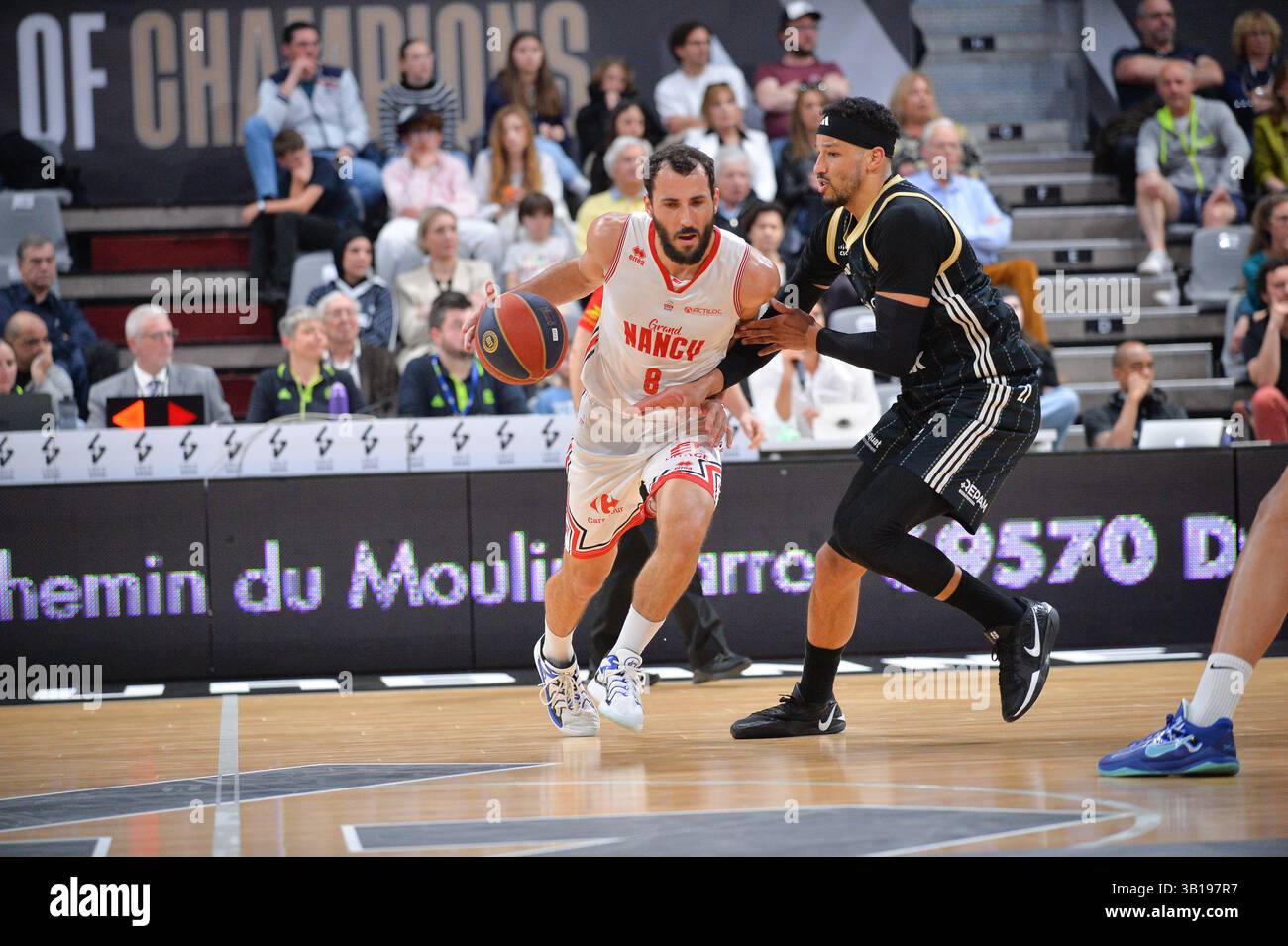 Mohammad Amini of SLUC Nancy Basket during the French championship ...