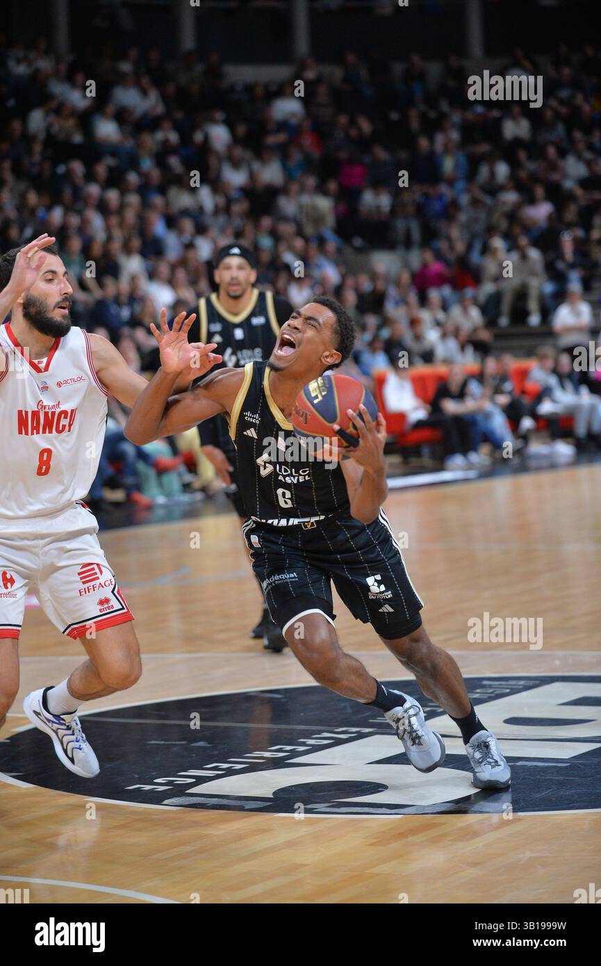 Theo Maledon of LDLC Asvel during the French championship, Betclic ...