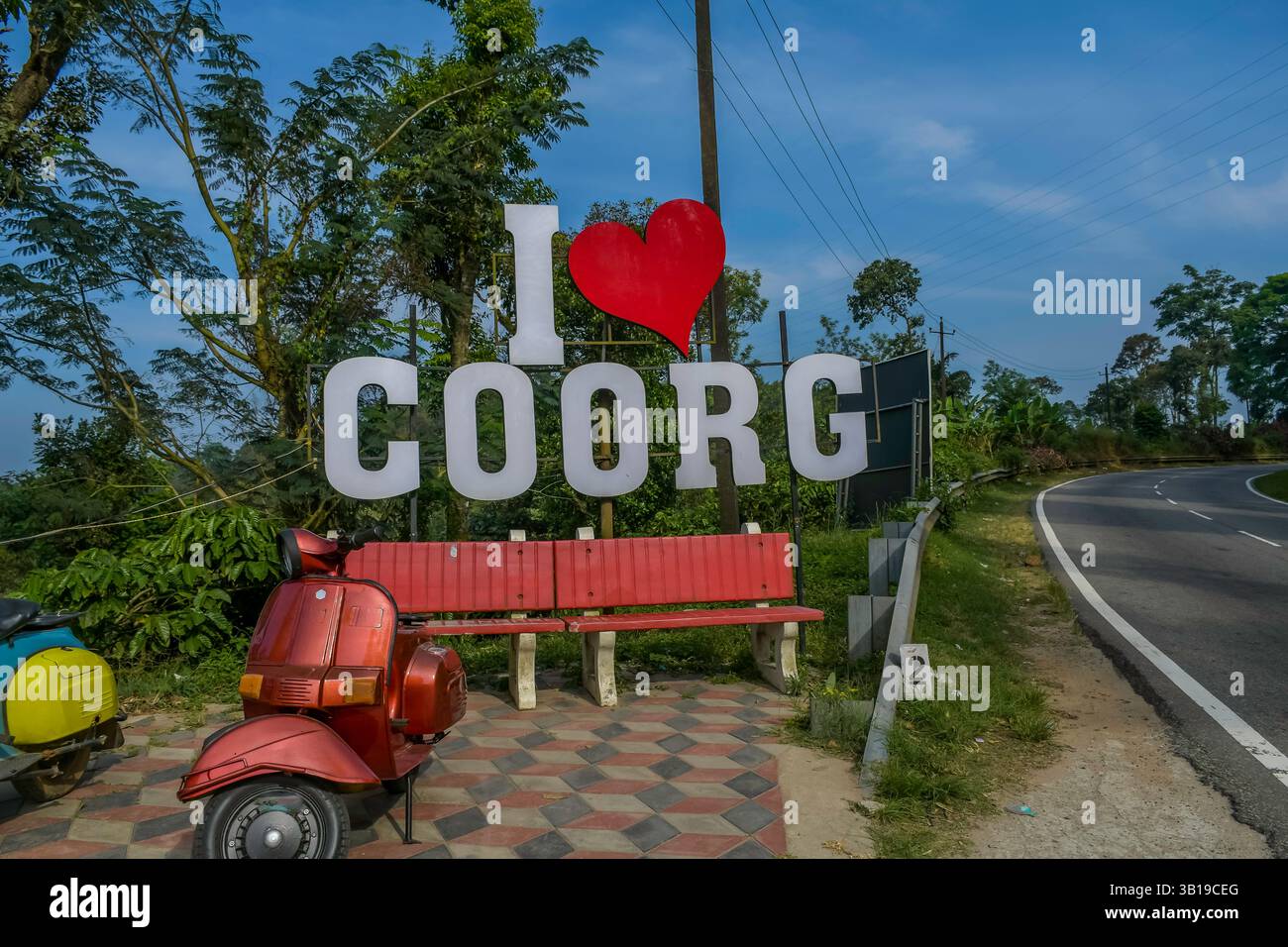 Coorg welcome sign board in karnataka India Stock Photo - Alamy