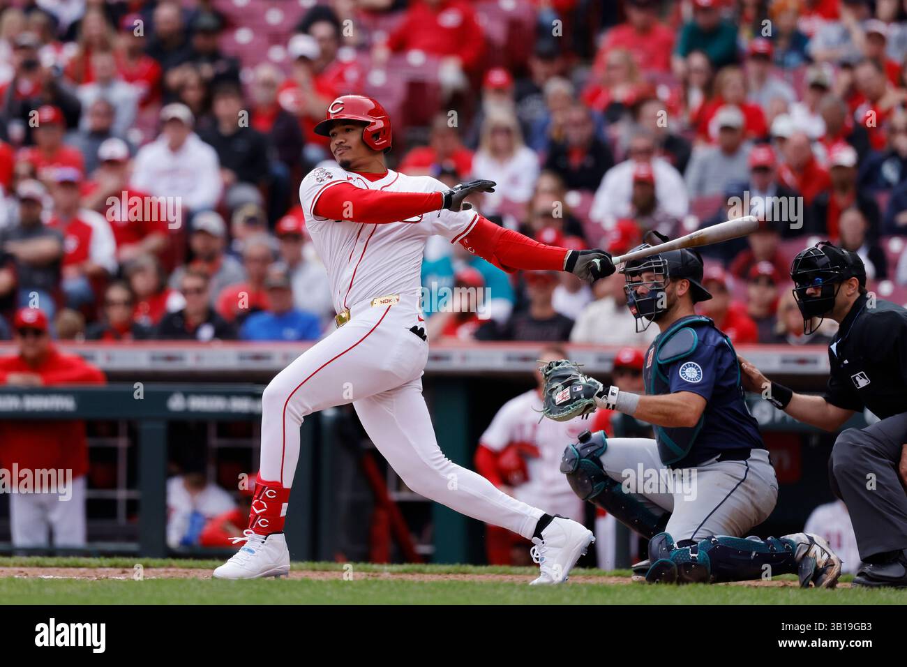 CINCINNATI, OH - APRIL 17: Cincinnati Reds third baseman Noelvi Marte ...