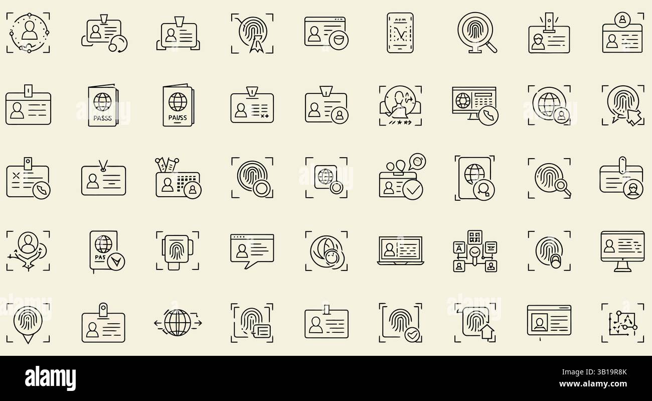 Face scan access symbols hi-res stock photography and images - Alamy