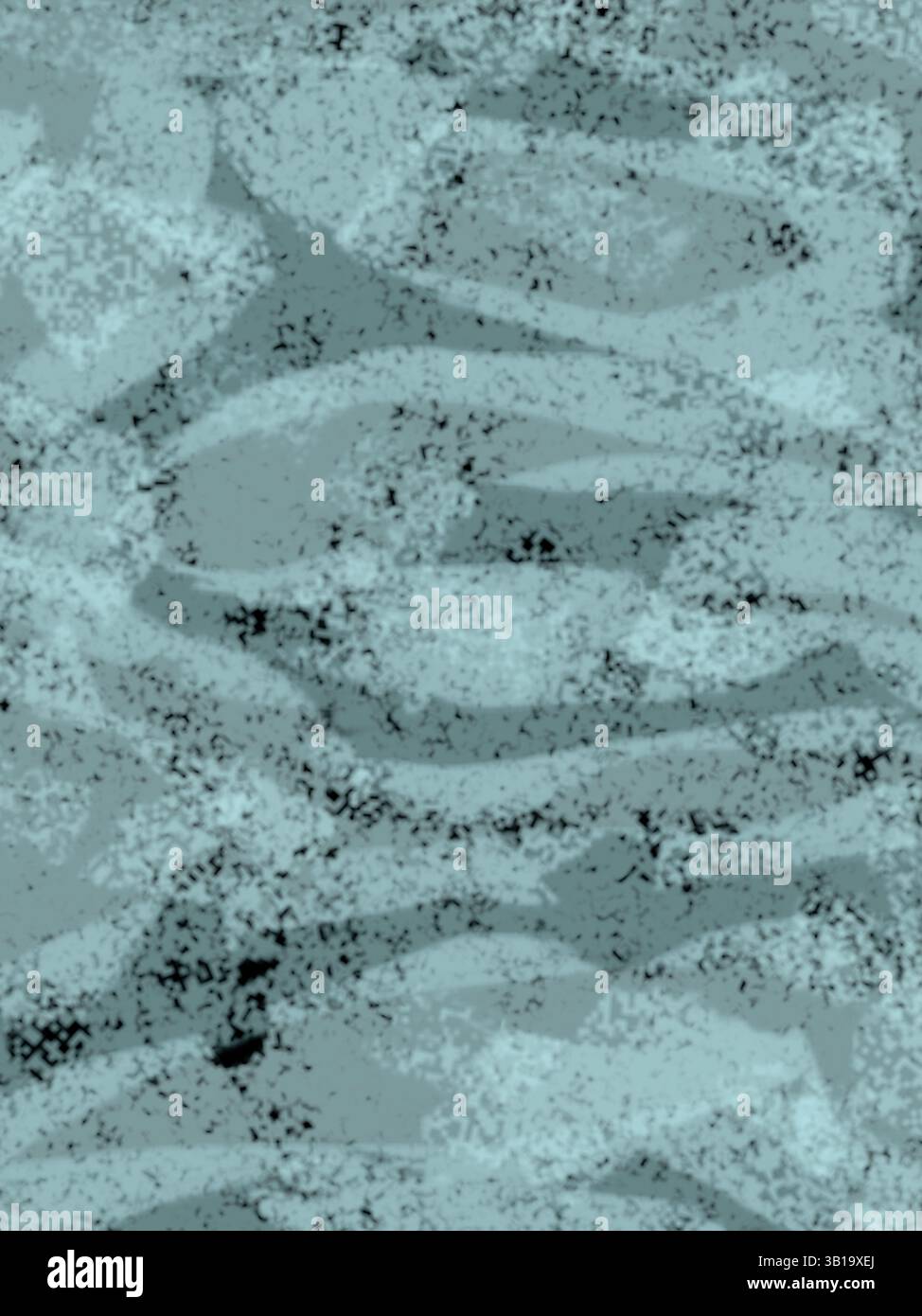 Fragments float on vector image over blue aqua waves of color. Imagine ...